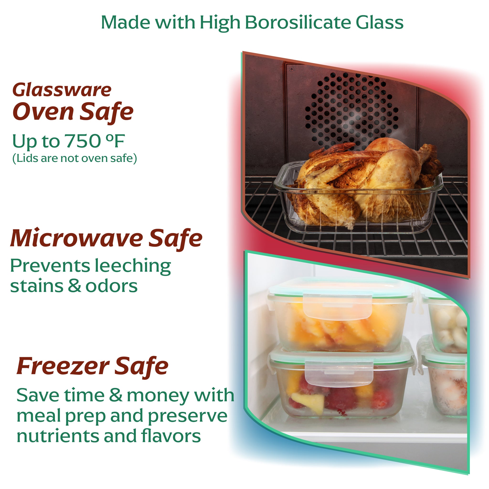 Fusion Gourmet Glass Food Storage Containers